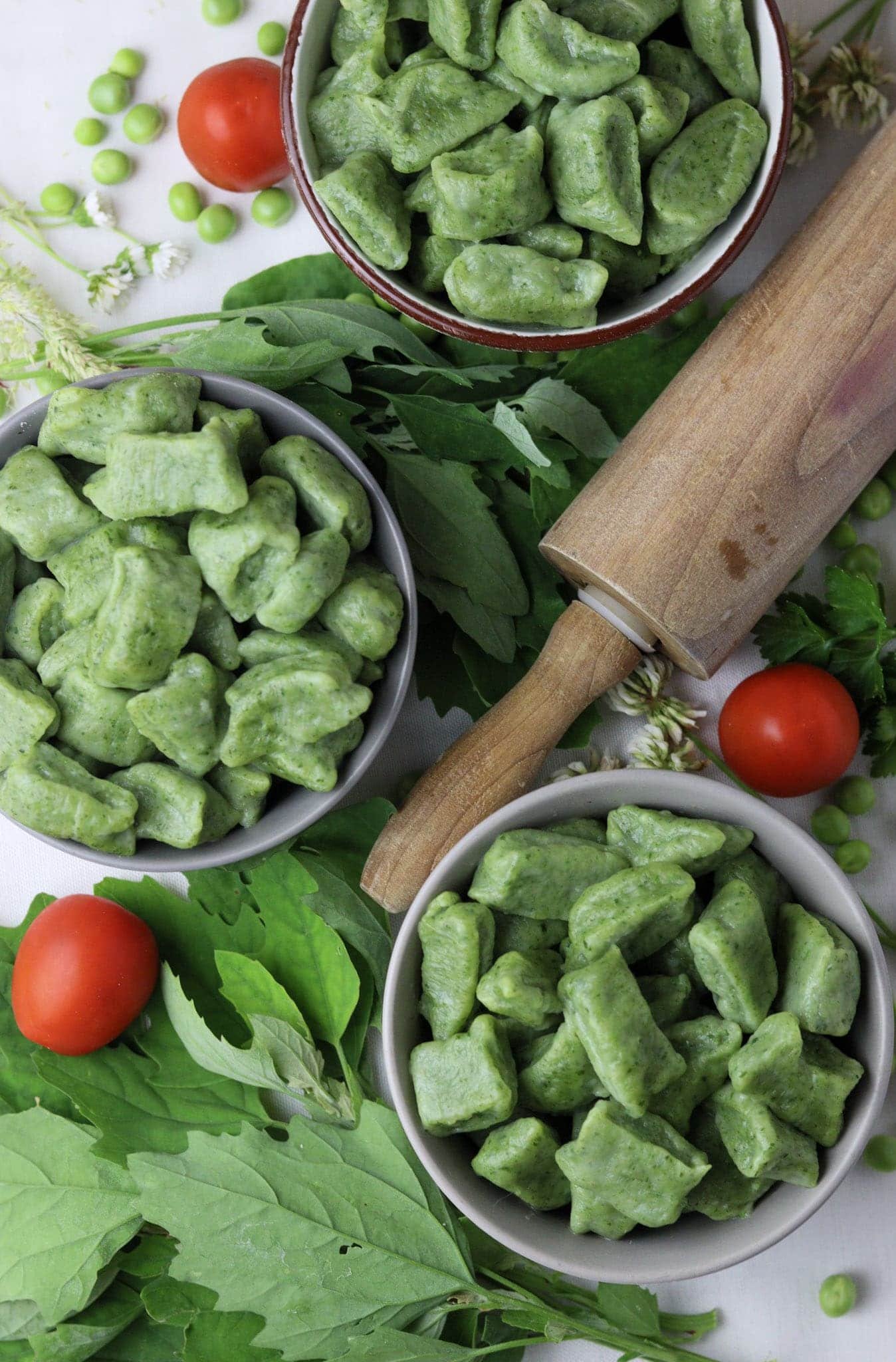 Green Gnocchi with Wild Spinach